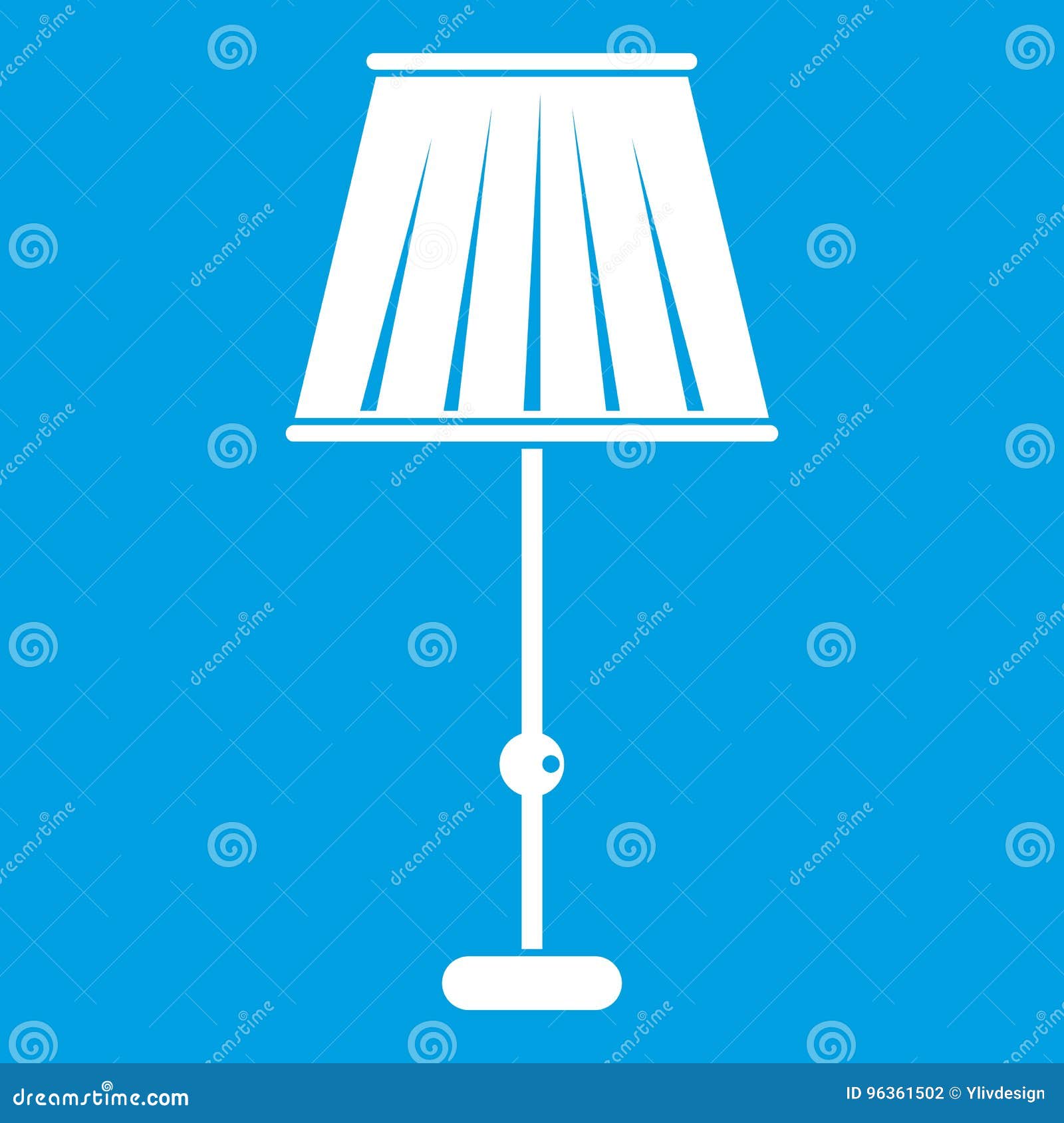 Floor lamp icon white stock vector. Illustration of floor - 96361502