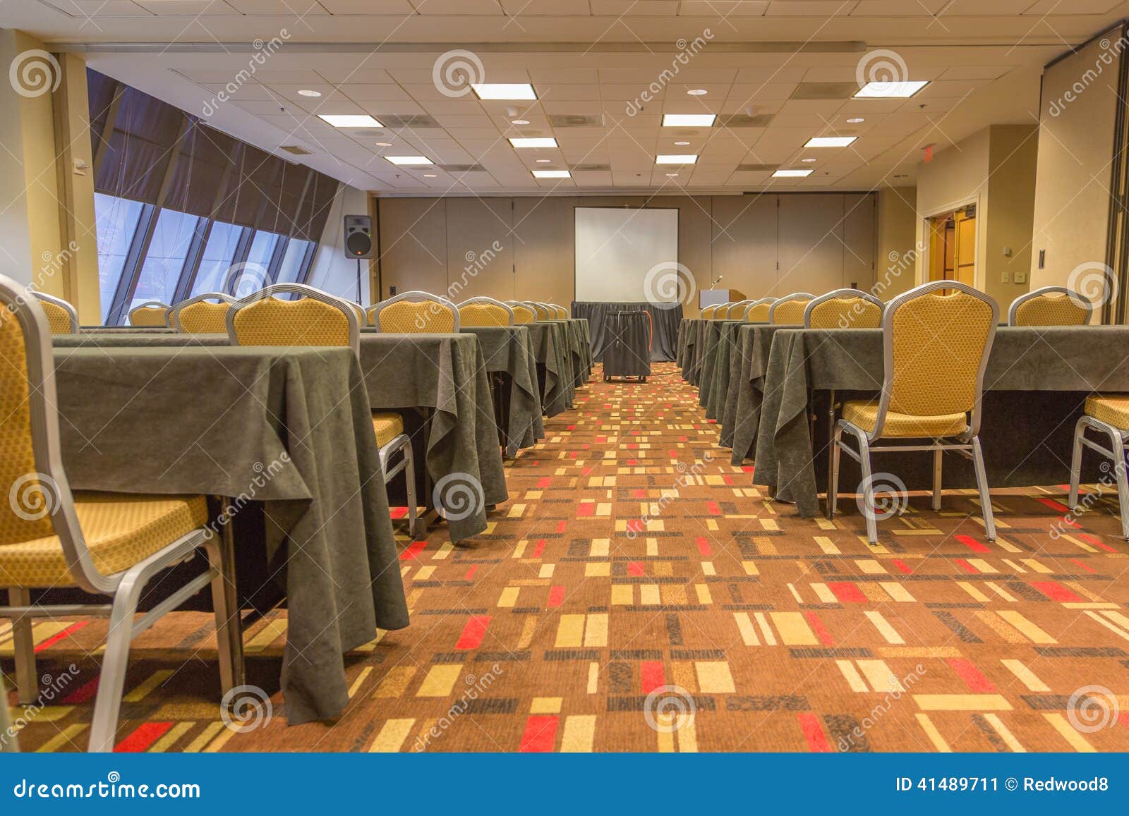 Floor Level View of Conference Room Stock Image - Image of level ...
