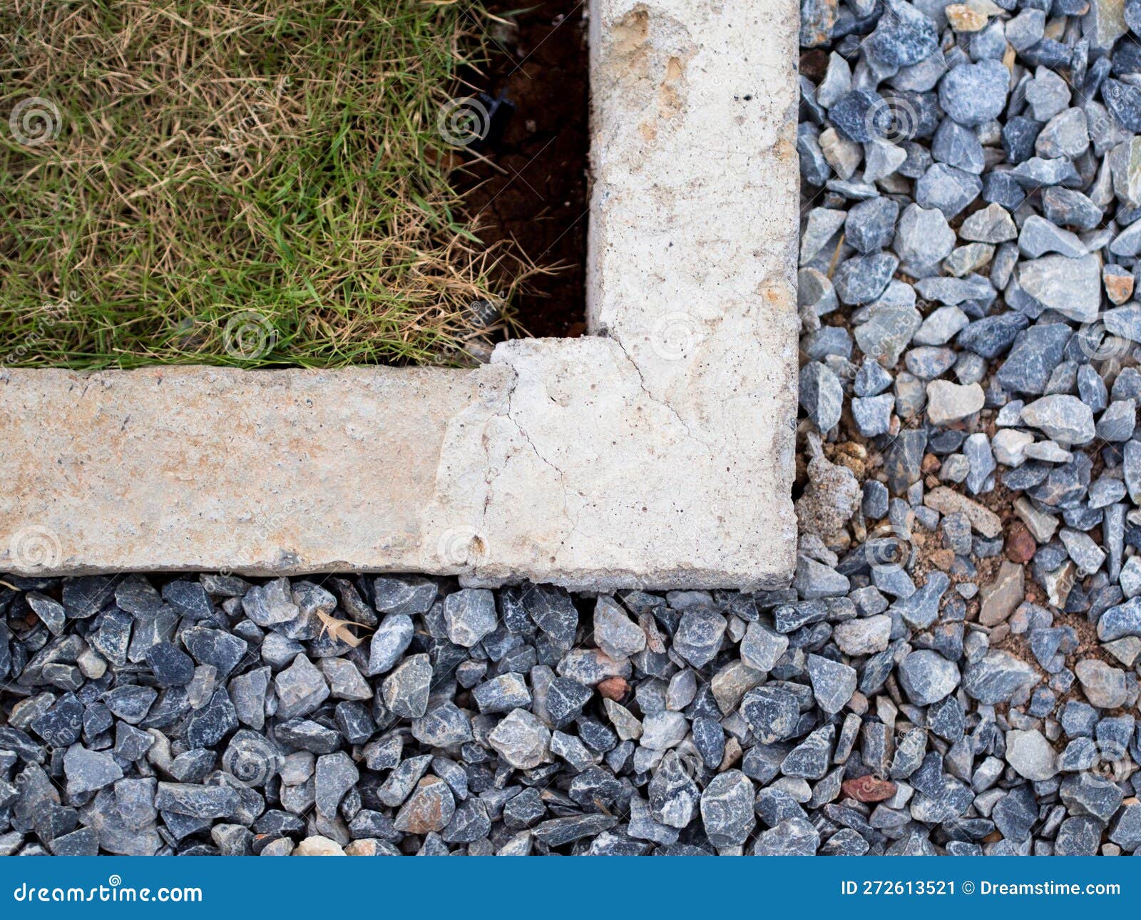 The Floor is Made of Stone and Grass Platform, Barrier with Concrete ...