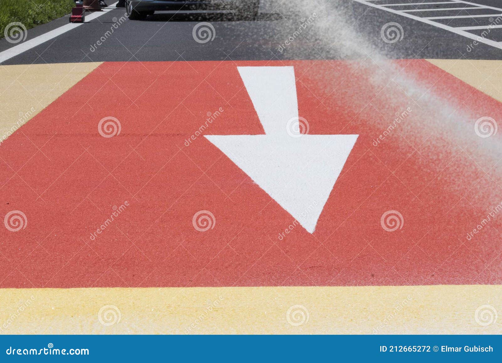 Floor Marking or Road Marking Stock Photo - Image of management ...
