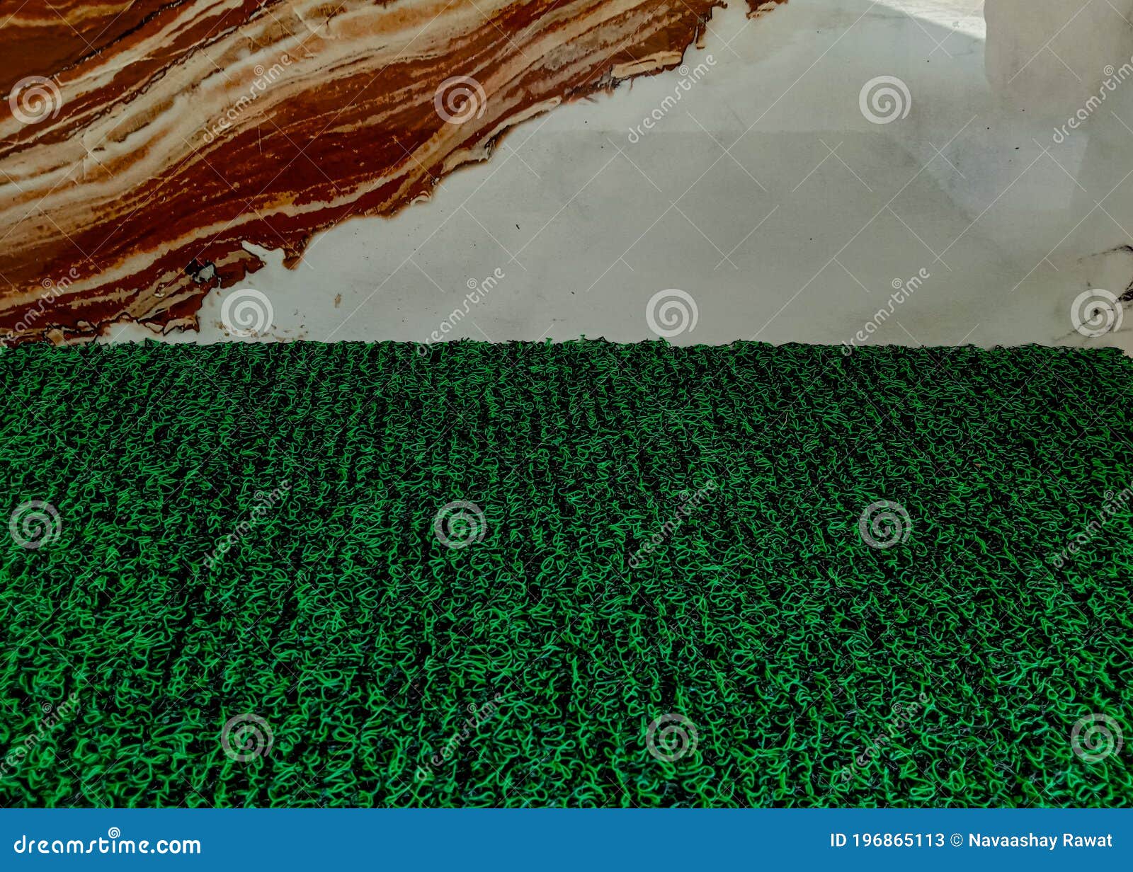 Floor Mat in Front of Home Tiles Stock Image - Image of green, home ...