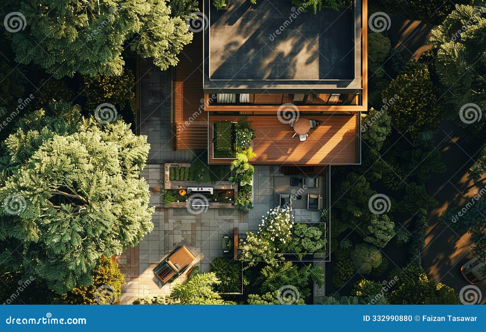 2-Floor Modern House Overview -Generative Ai Stock Photo - Image of ...