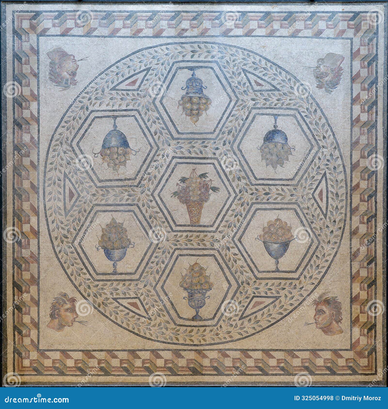 Floor Mosaic. Ancient Roman Stock Photo - Image of mosaic, ancient ...