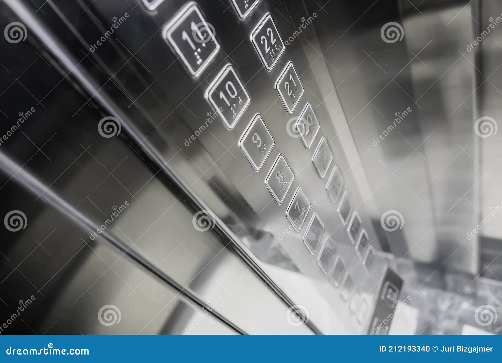 Floor Number Buttons in Modern Elevator Stock Photo - Image of ...