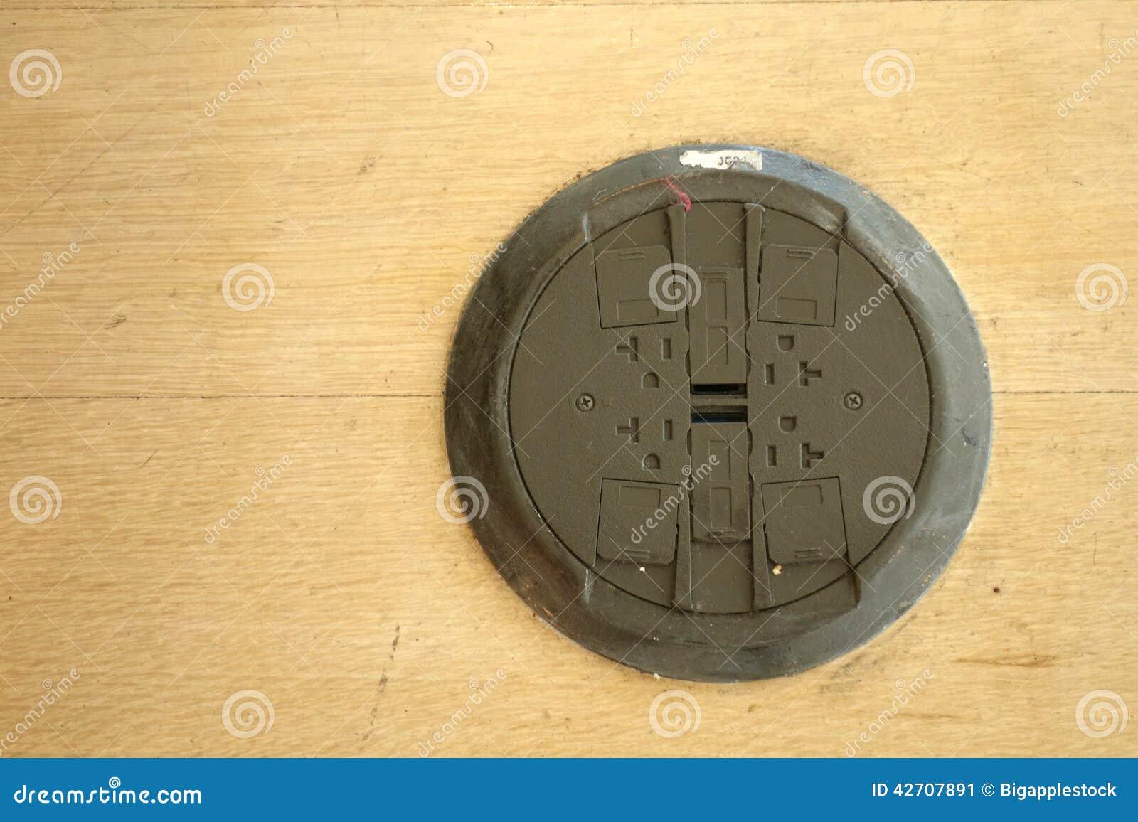 Floor Outlets stock image. Image of wooden, floor, plug - 42707891