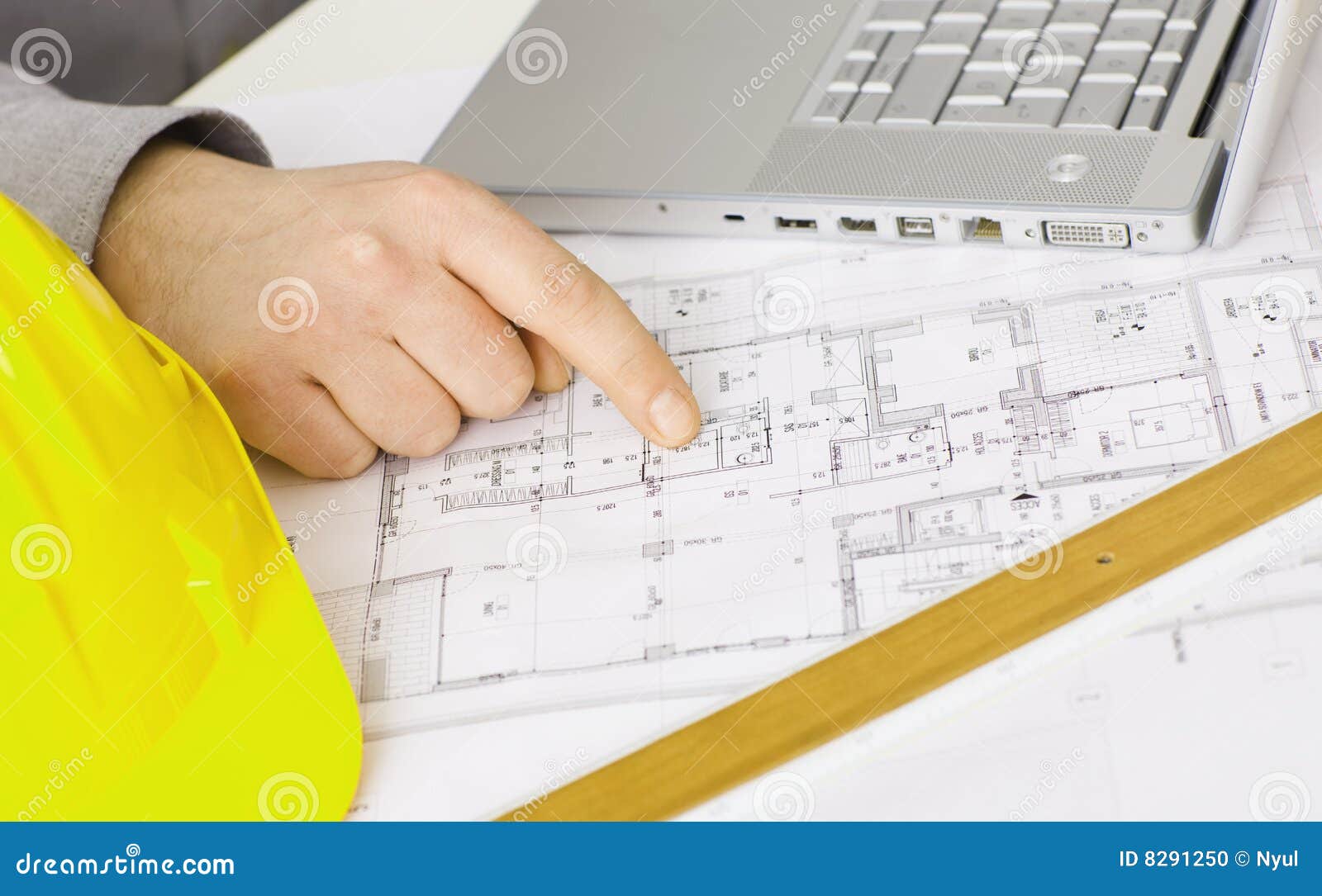 Floor Plan on Architect S Desk Stock Photo - Image of creativity ...
