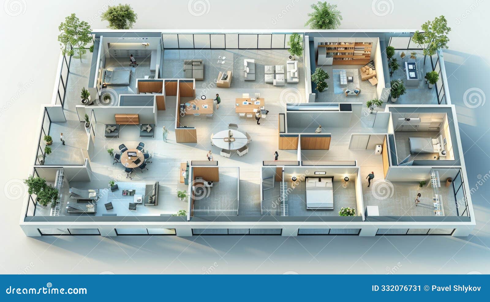 Floor Plan. Built Walls of House on Construction Drawings Stock Image ...