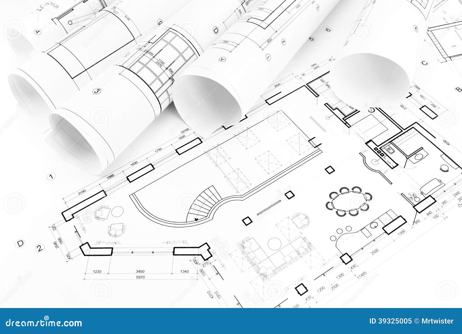 Floor plan drawings stock image. Image of drawing, planning - 39325005