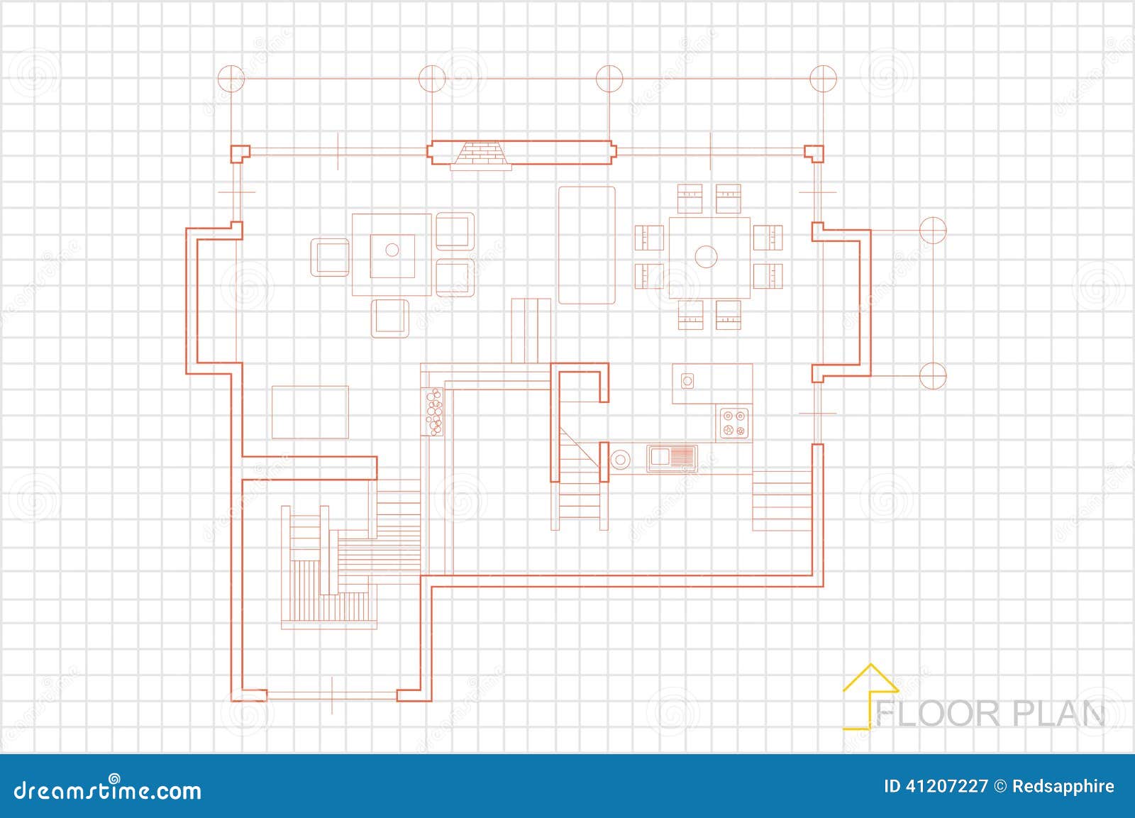 Floor plan stock image. Illustration of design, document - 41207227