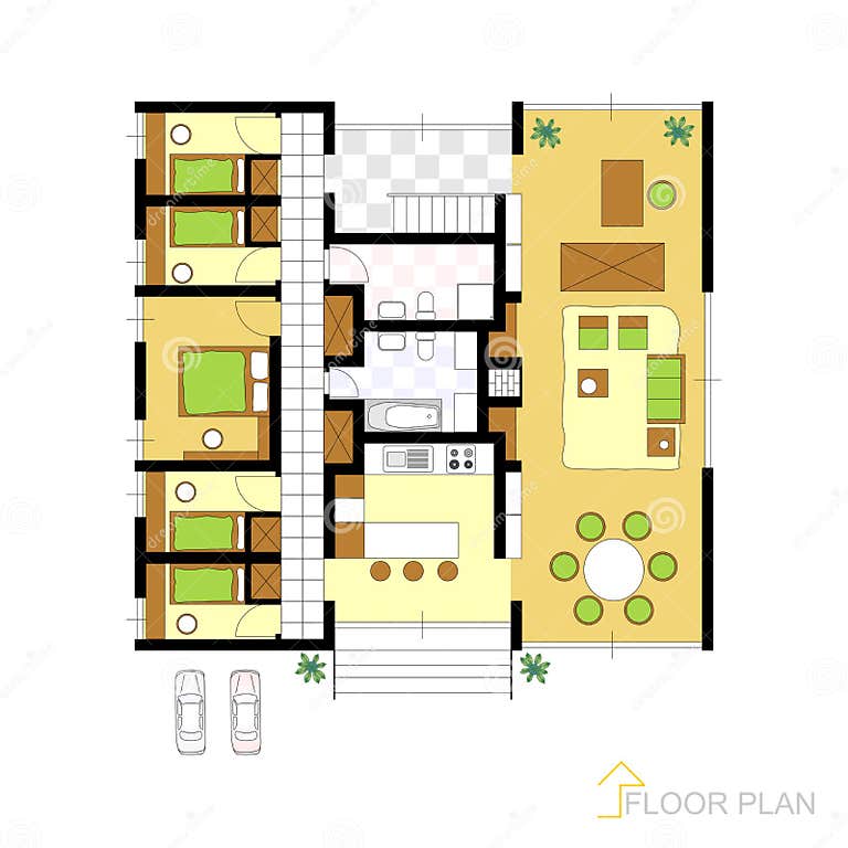 Floor plan stock vector. Illustration of concept, backdrop - 41207386