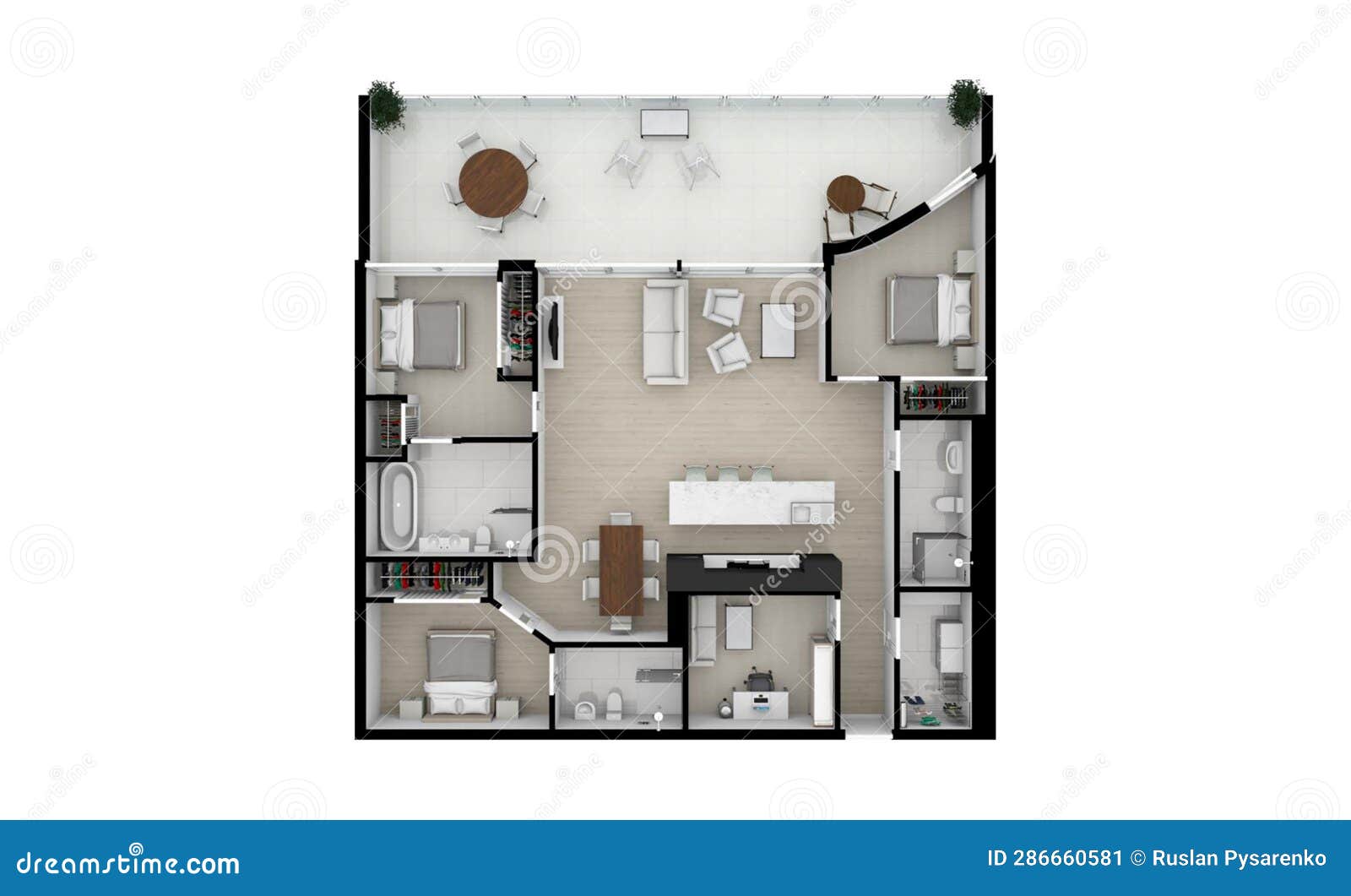 Floor Plan Interior Home Plan Home Space Stock Illustration ...