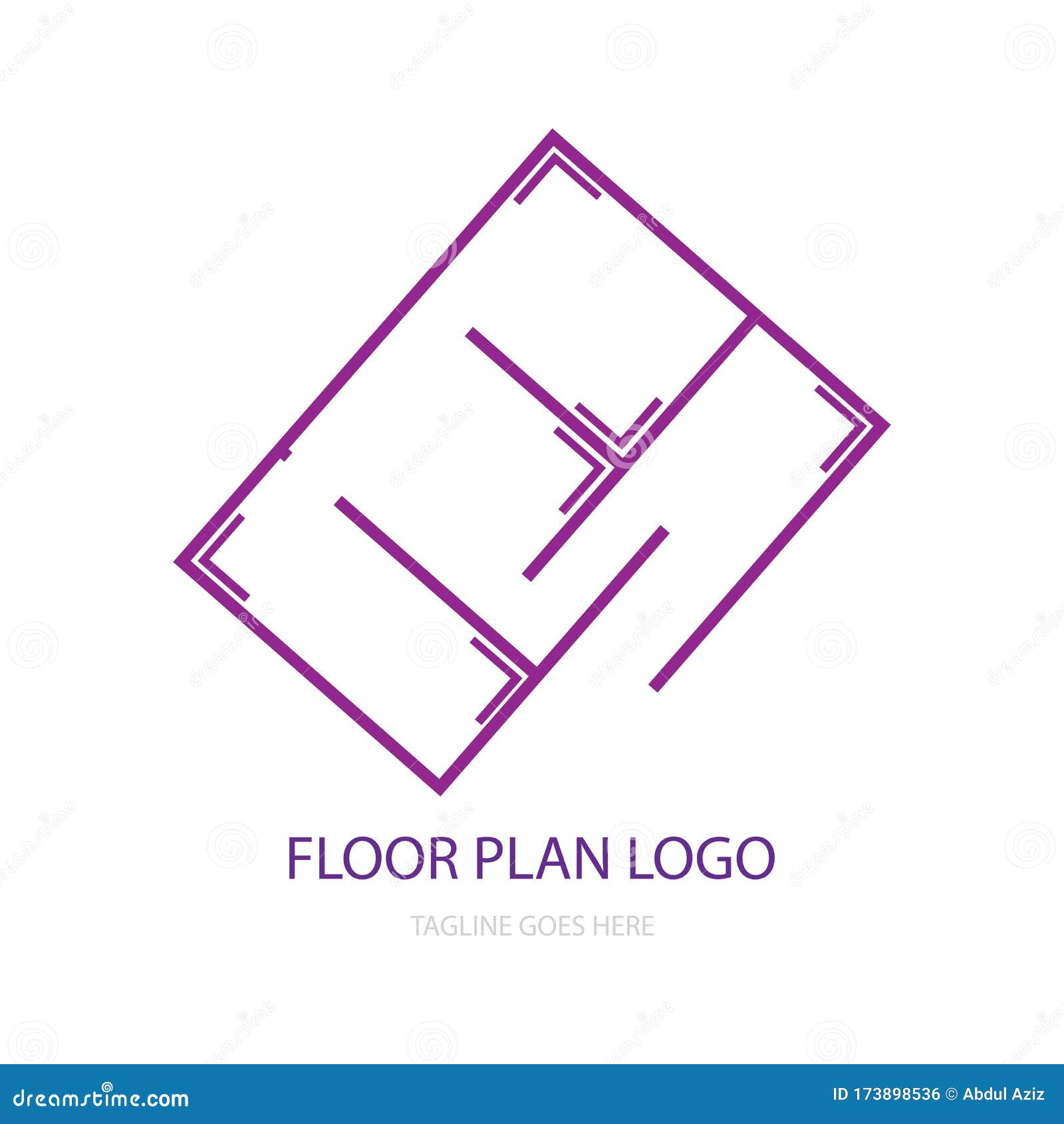 Floor plan logo vector stock vector. Illustration of business - 173898536