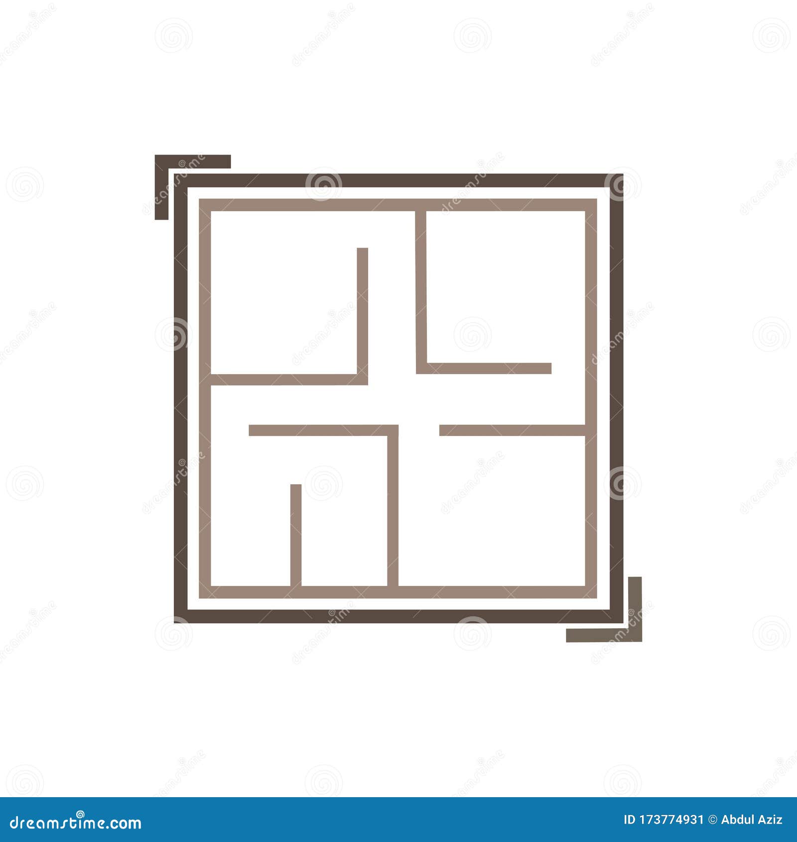 Floor plan logo vector stock vector. Illustration of design - 173774931