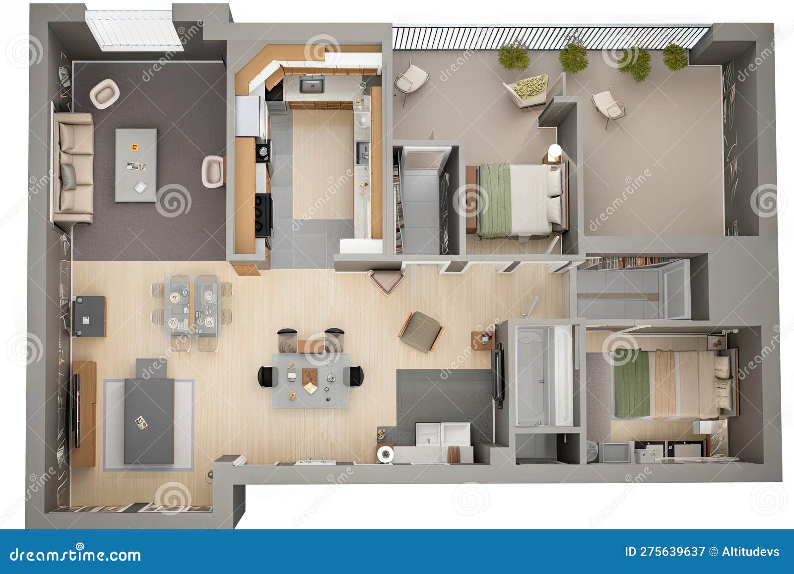 Floor Plan of Modern Hotel, with Key Features and Amenities Highlighted ...