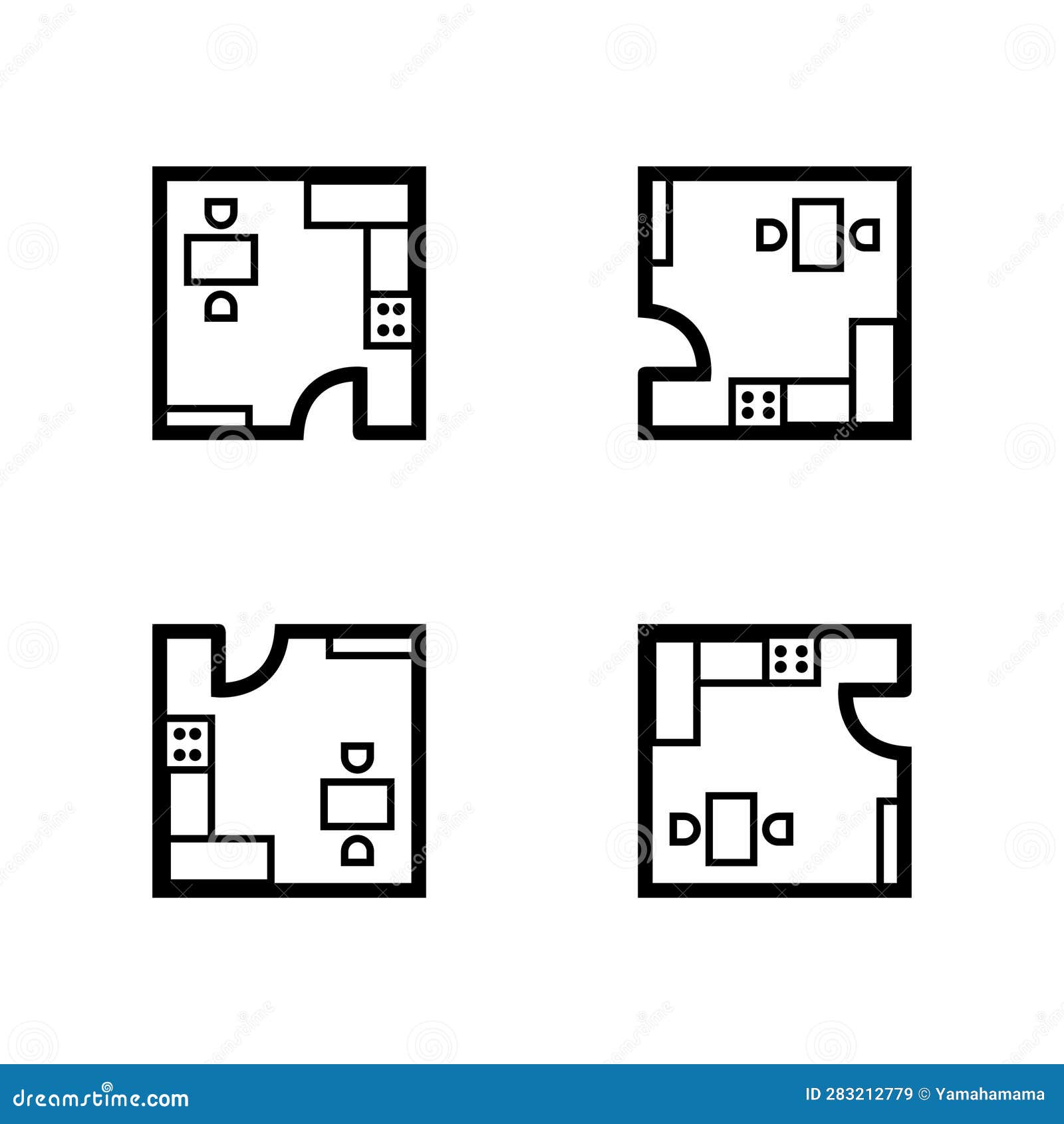 Floor plan stock vector. Illustration of icon, simple - 283212779