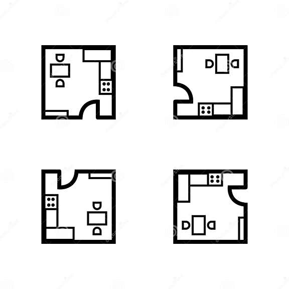Floor plan stock vector. Illustration of icon, simple - 283212779