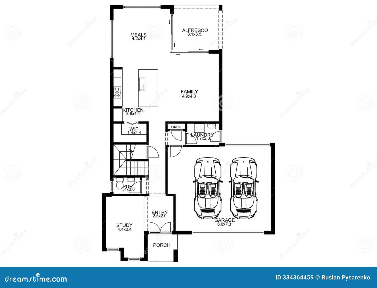 Floorplan For Marketing. Home Space. 2d Floor Plan Royalty-Free Stock ...