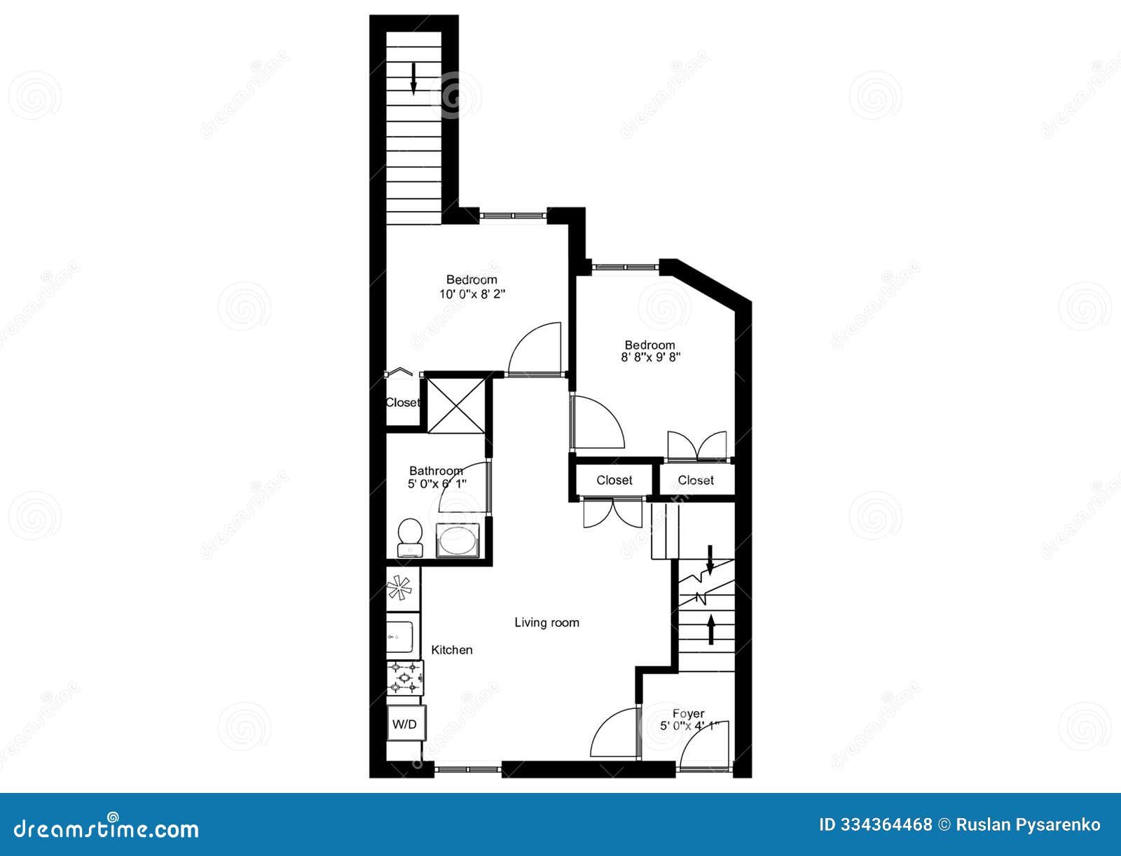 Floorplan For Marketing. Home Space. 2d Floor Plan Stock Photo ...
