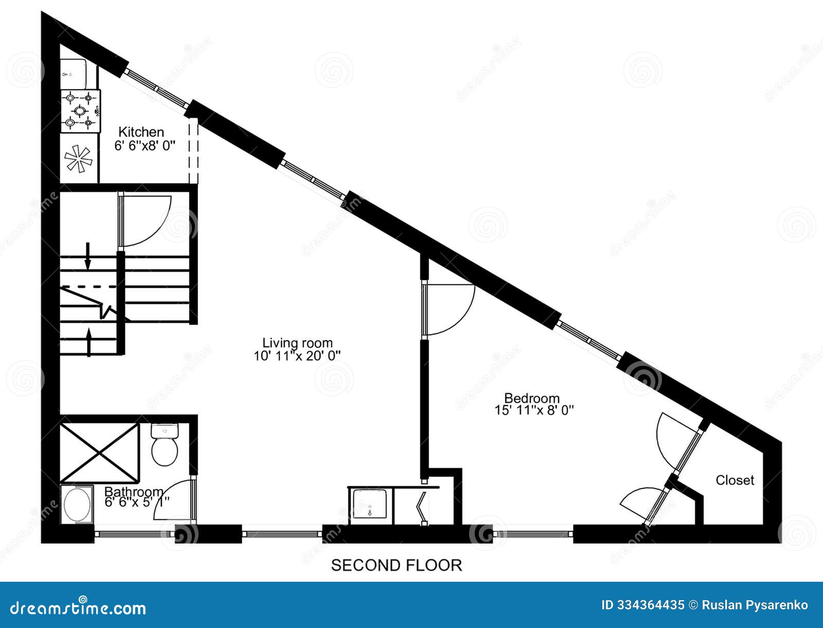 Floorplan For Marketing. Home Space. 2d Floor Plan Royalty-Free Stock ...