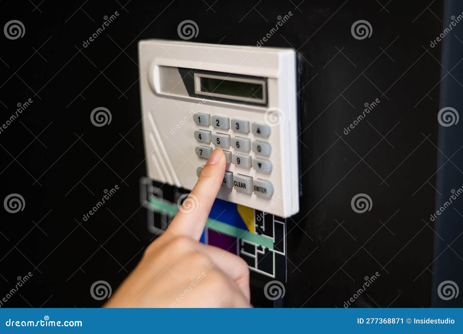 Floor Plan and Switching Lighting. the Woman Pressed the Button. Stock ...