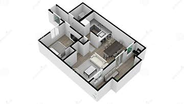 Floor Plan Top View Apartment Interior Floorplan Stock Illustration ...