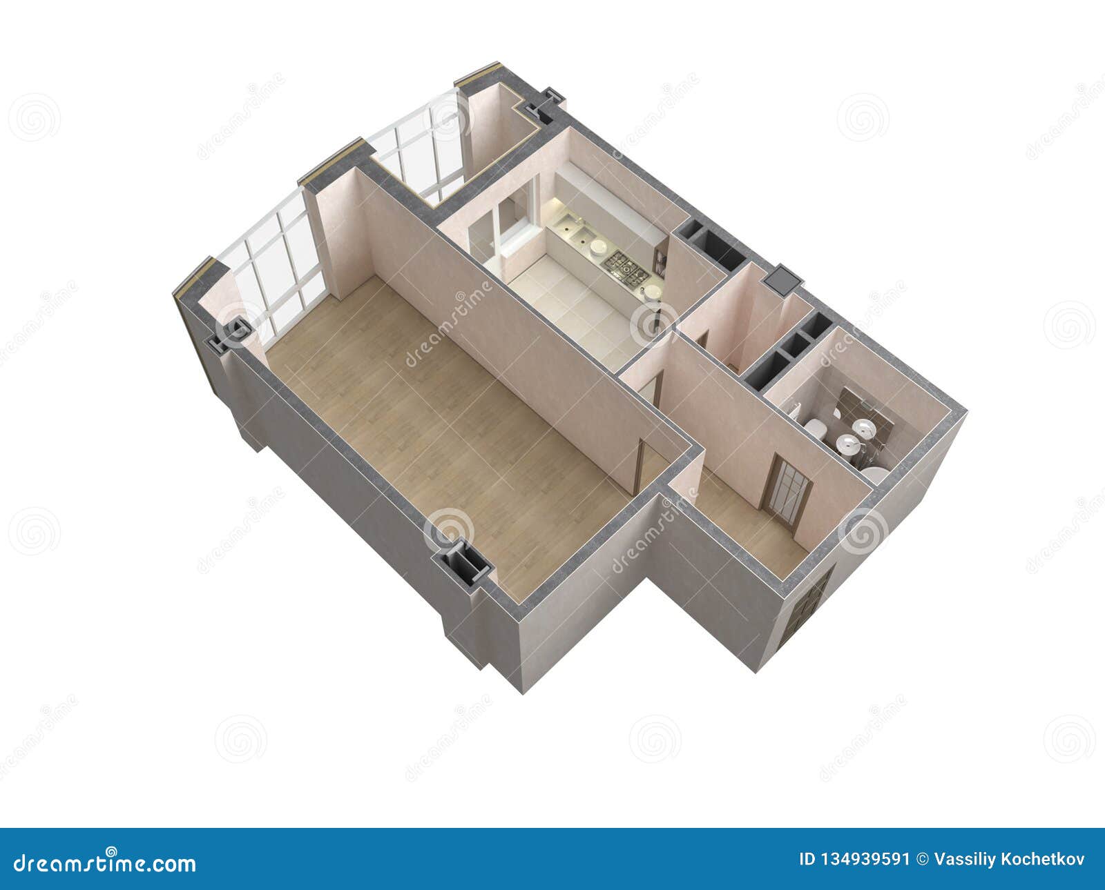 Floor Plan Top View. Apartment Interior Isolated on White Background ...