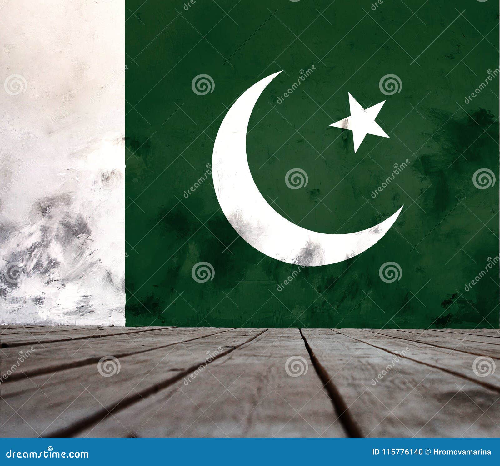 Texture of Flag of Pakistan Stock Photo - Image of painted, flag: 115776140
