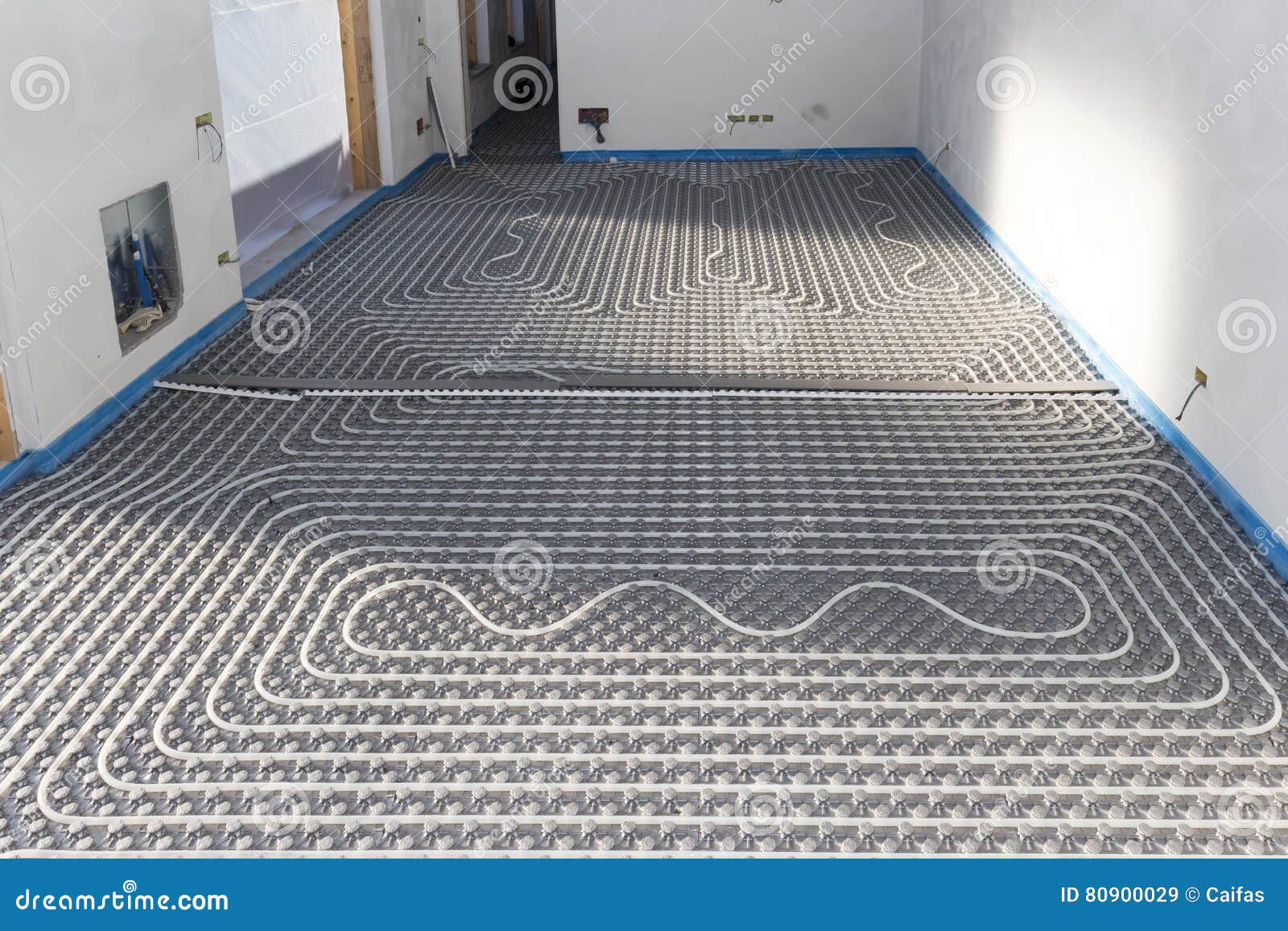 Floor Radiant with Polyethylene Pipes Stock Image - Image of plant ...