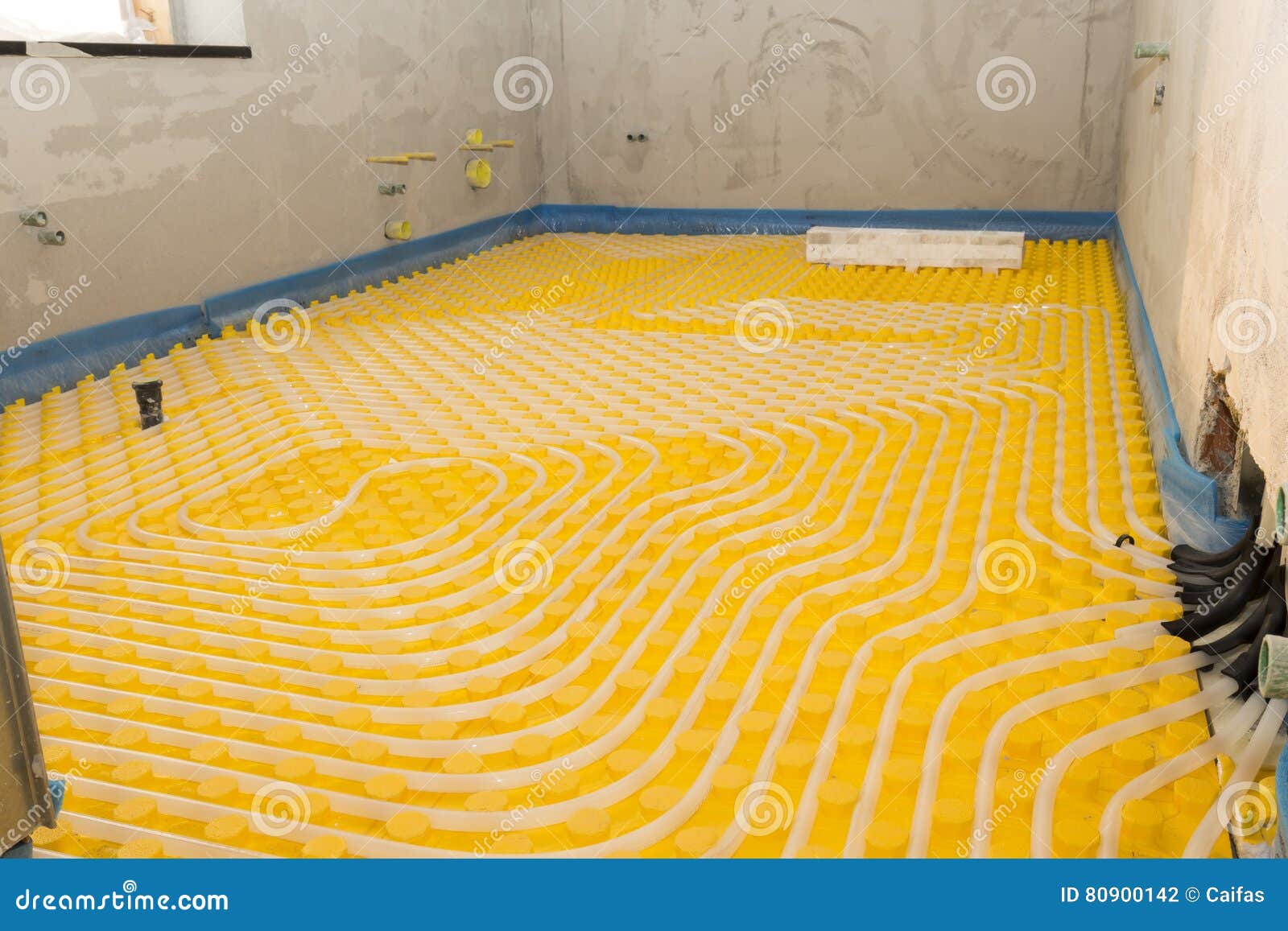 Floor Radiant with Polyethylene Pipes Stock Photo - Image of ...