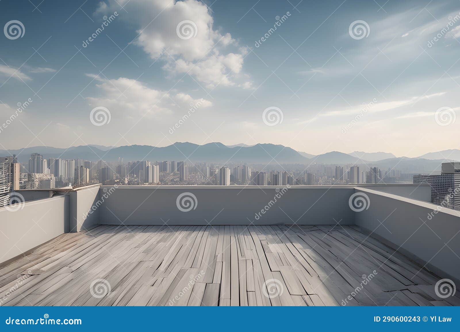 Floor Roof Space with City Scape and Mountains Editorial Stock Photo ...