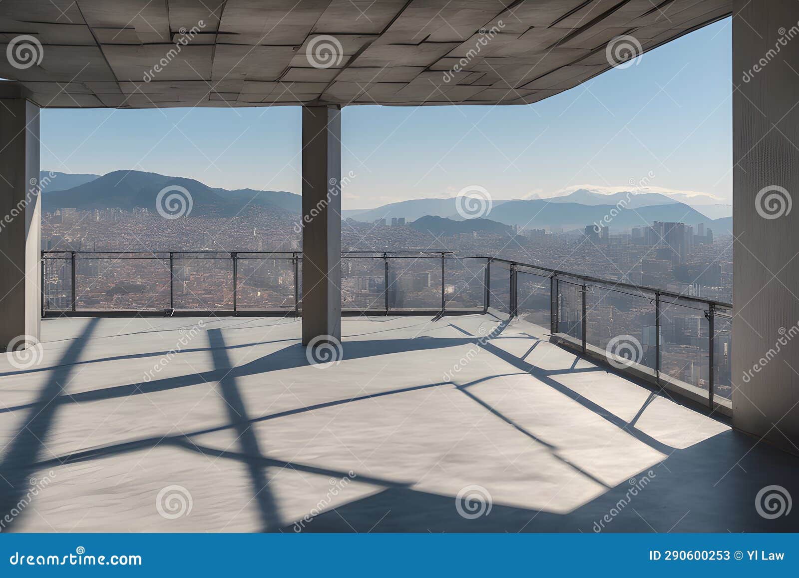 Floor Roof Space with City Scape and Mountains Editorial Stock Photo ...