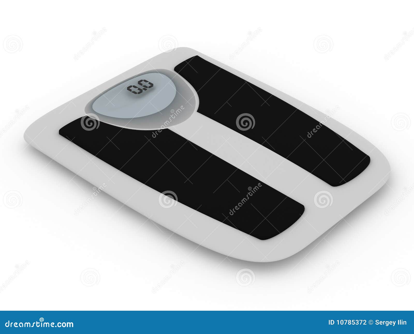 Floor Scales Line Icon Bathroom Scales Vector Illustration Isolated On