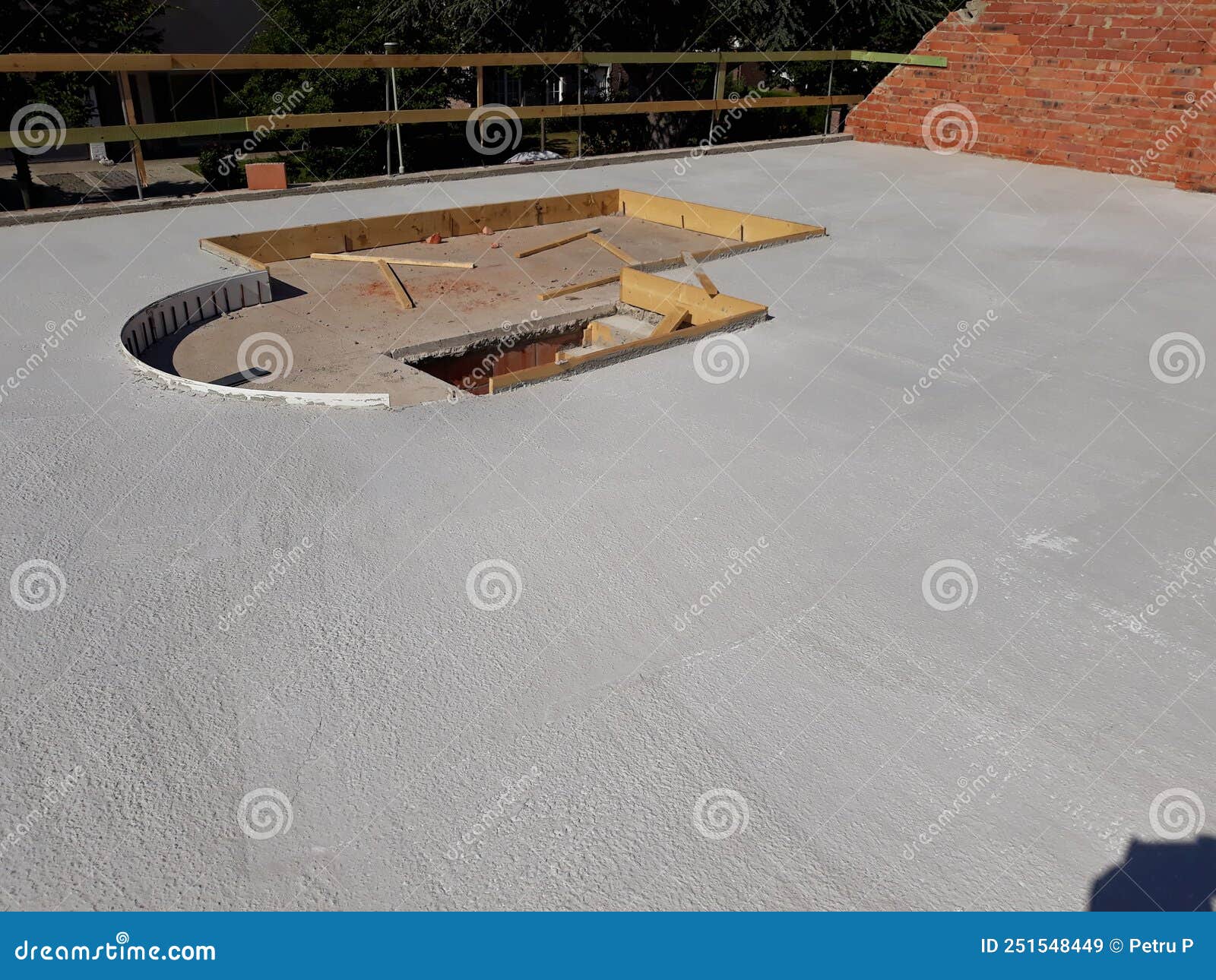 Floor Screed Second Floor Ceiling Construction Stock Image - Image of ...