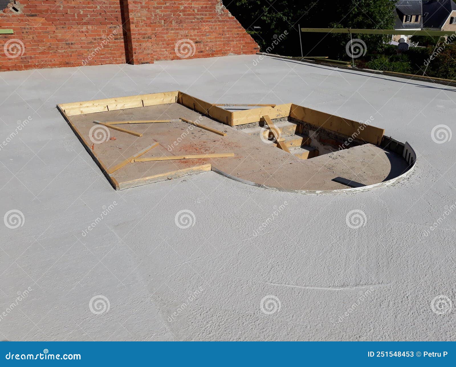 Floor Screed Second Floor Ceiling Construction Stock Image - Image of ...