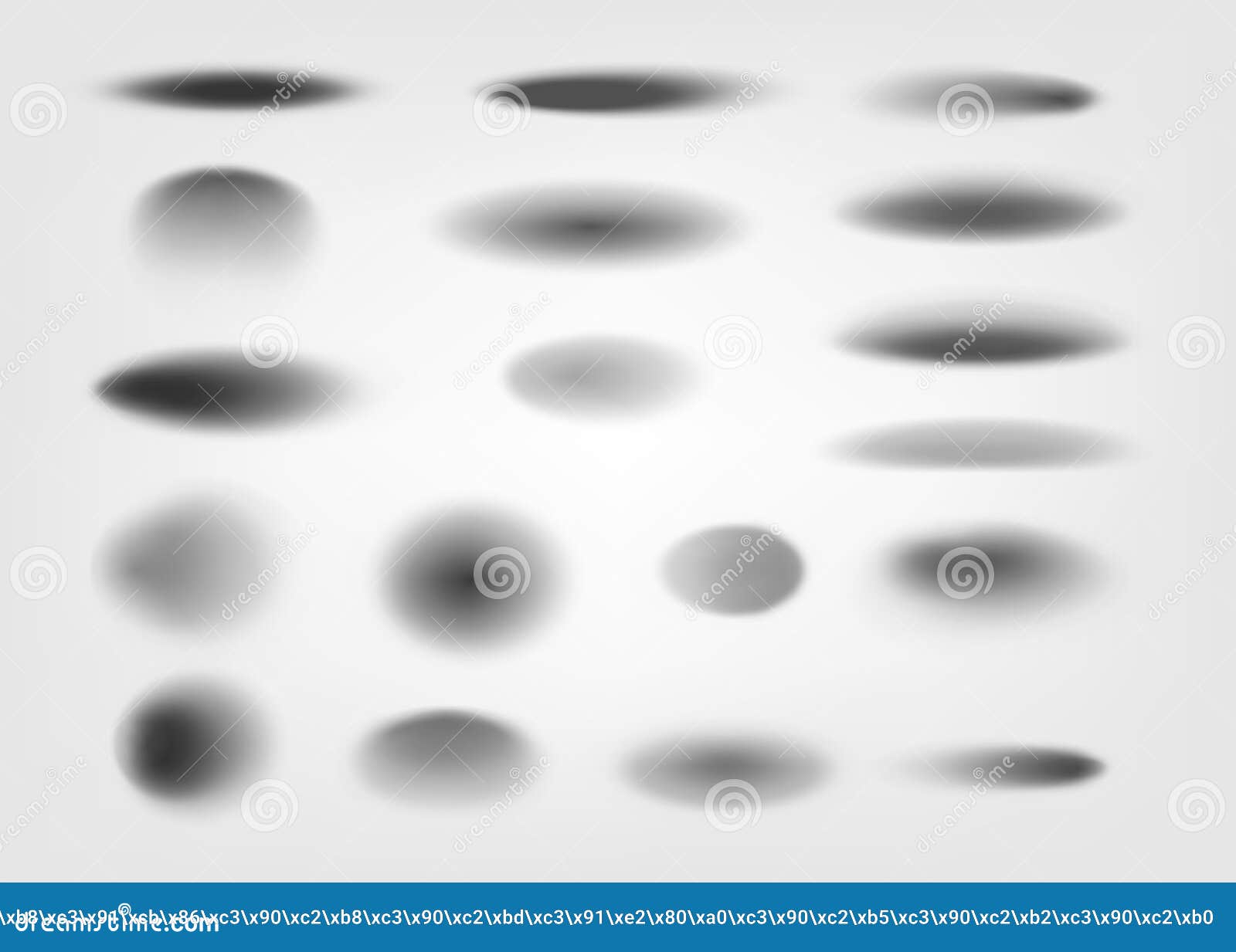 Floor Shadows. Realistic Circular Ball Gradient, Bottom Circle Effect ...