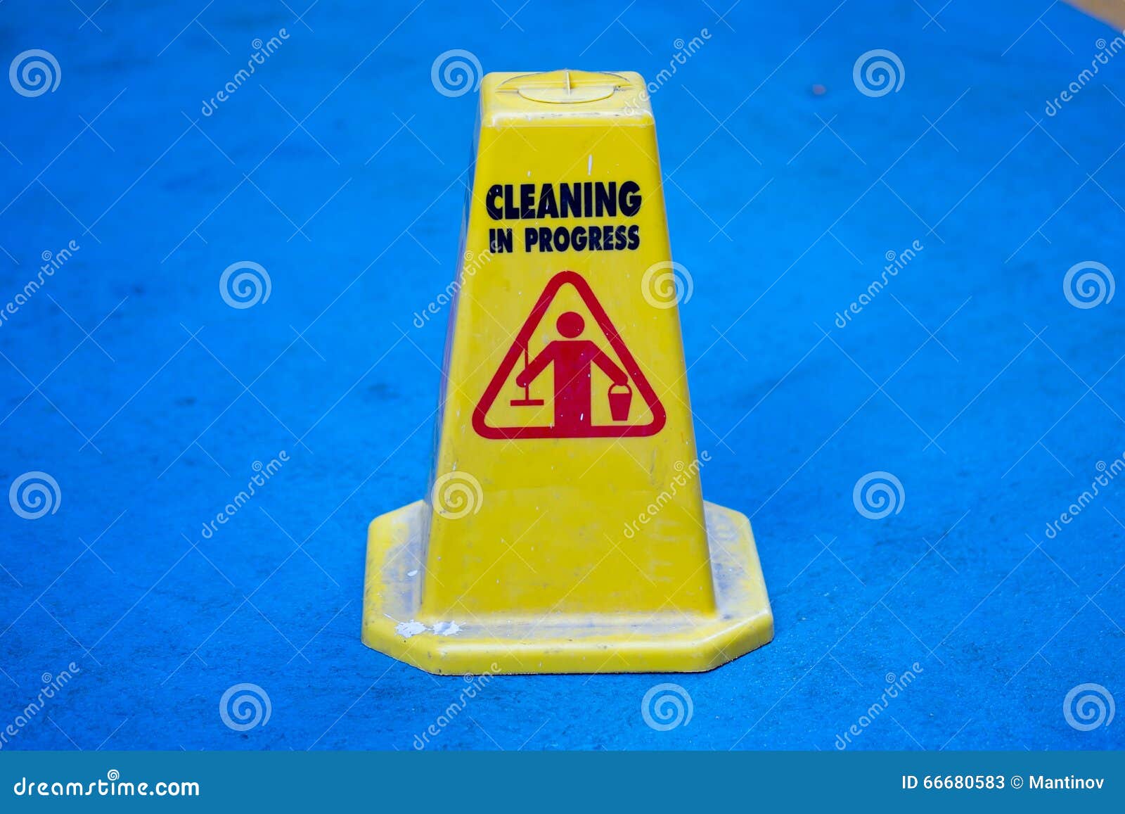 Floor Sign - Cleaning in Progress Stock Image - Image of yellow ...