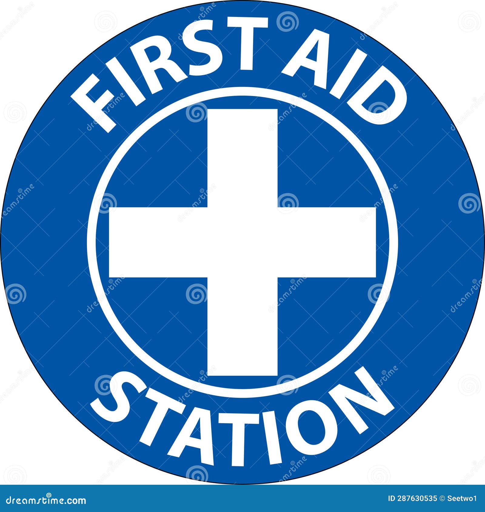 Floor Sign, First Aid Station Stock Vector - Illustration of life, help ... Floor Sign, First Aid Station Stock Vector - Illustration of life, help ...