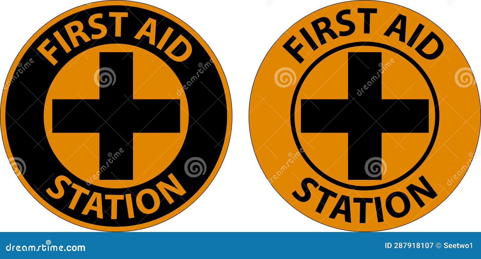 Floor Sign, First Aid Station Stock Vector - Illustration of emergency ... Floor Sign, First Aid Station Stock Vector - Illustration of emergency ...