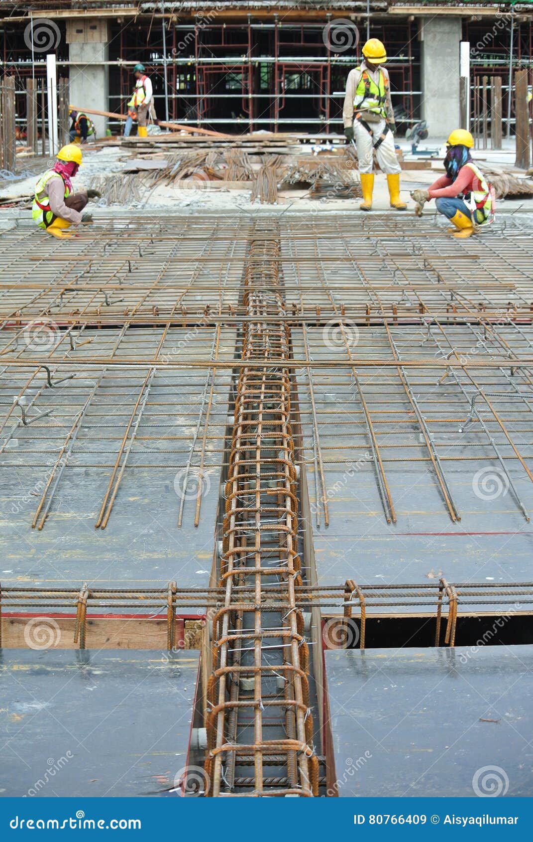 Floor Slab Reinforcement Bar on Timber Formwork Editorial Stock Image ...