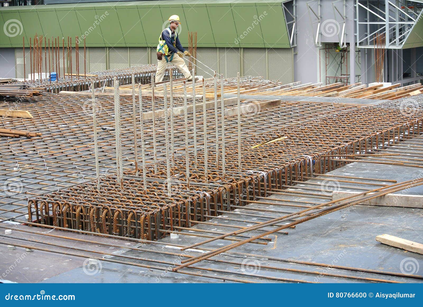 Floor Slab Reinforcement Bar on Timber Formwork Editorial Image - Image ...