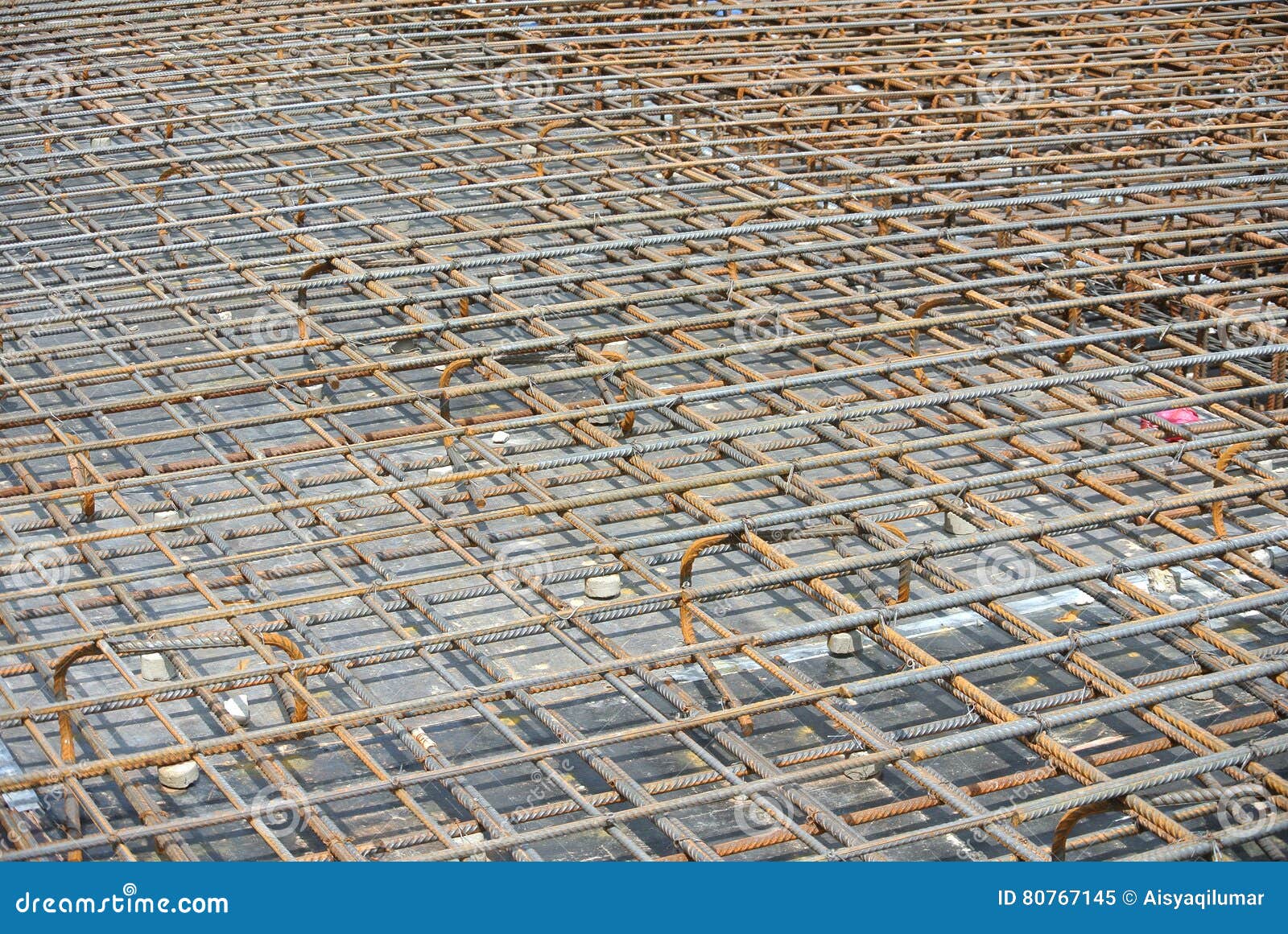 Floor Slab Reinforcement Bar on Timber Formwork Stock Image - Image of ...