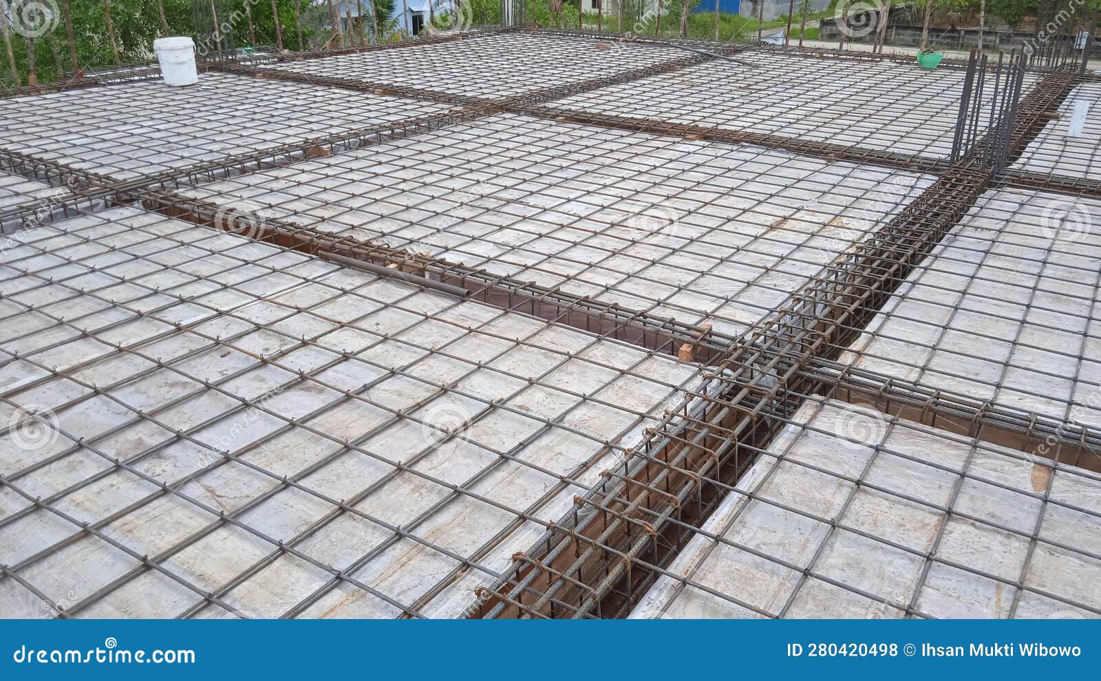 Floor Slabs In The Construction Of The House. The Foundation Of A Multi ...