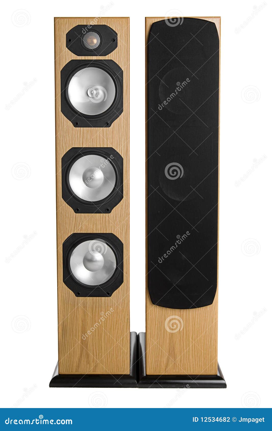 Floor Standing Stereo Speakers Stock Photo - Image of design, powerful ...