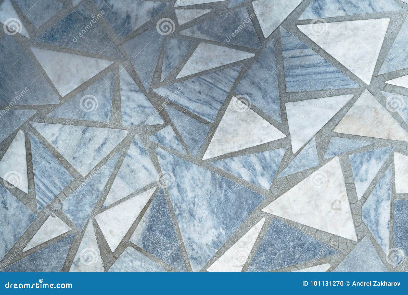 Floor or Surface Lined with Marble Slabs of Triangular Form. Stock ...
