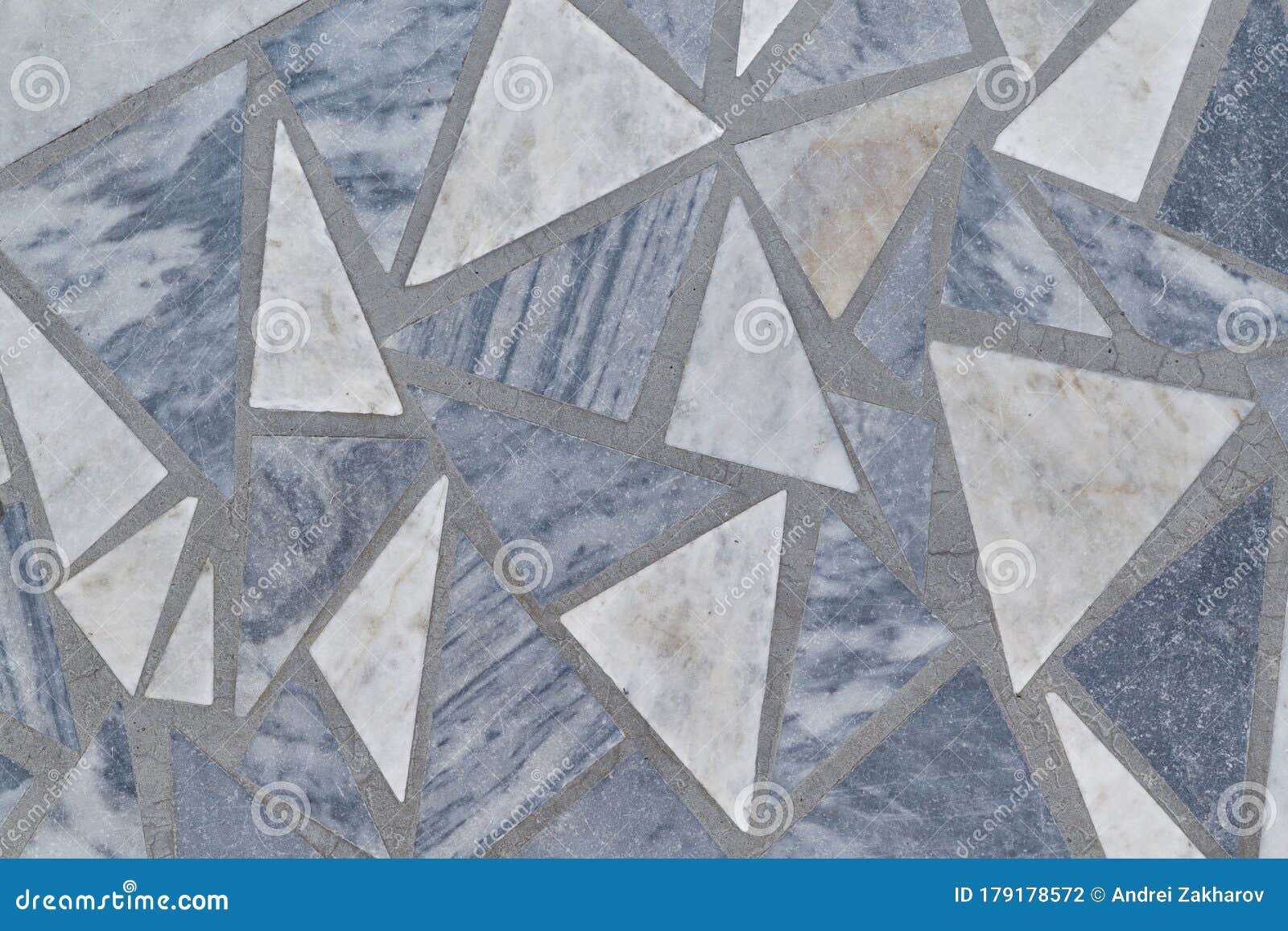 The Floor Surface is Made of Triangular Granite Tiles Stock Photo ...