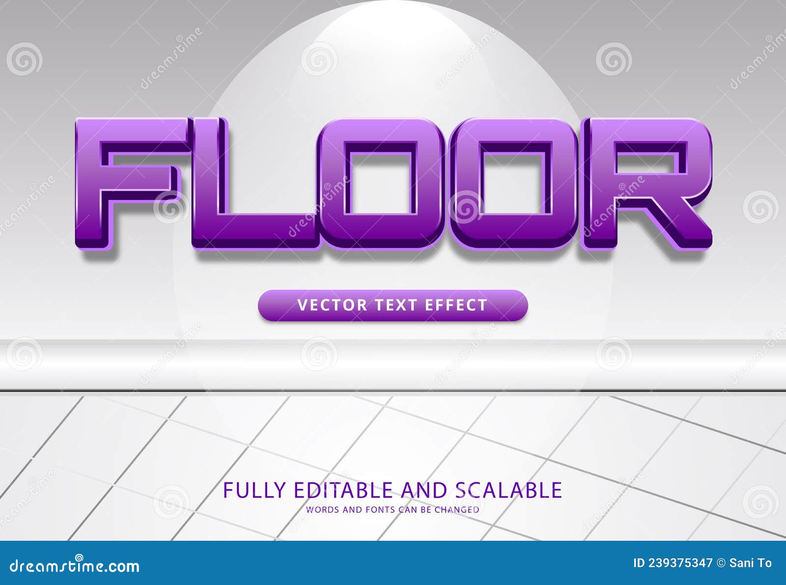 Floor Text Effect Editable Eps File Stock Vector - Illustration of ...