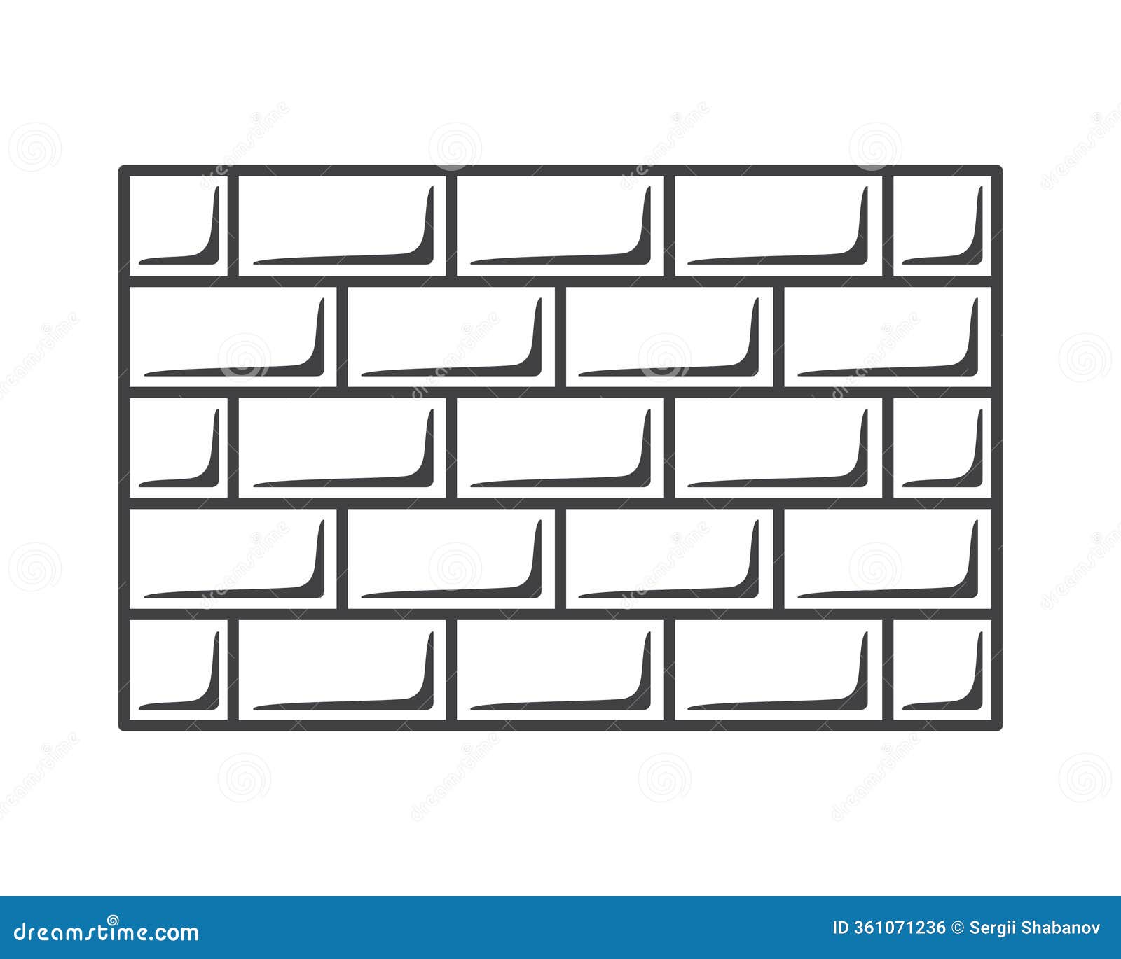 Floor Tile Outline Icon Isolated on White Background Stock Illustration ...