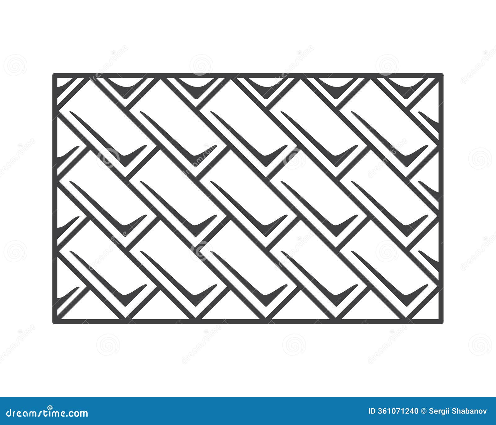 Floor Tile Outline Icon Isolated on White Background Stock Illustration ...