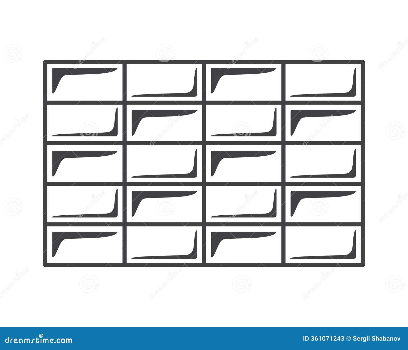 Floor Tile Outline Icon Isolated on White Background Stock Illustration ...