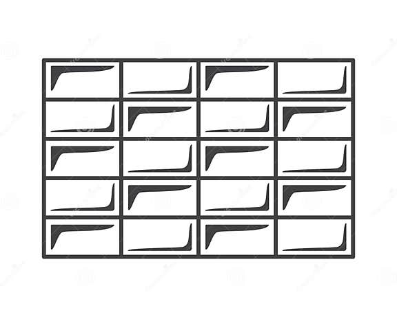 Floor Tile Outline Icon Isolated on White Background Stock Illustration ...